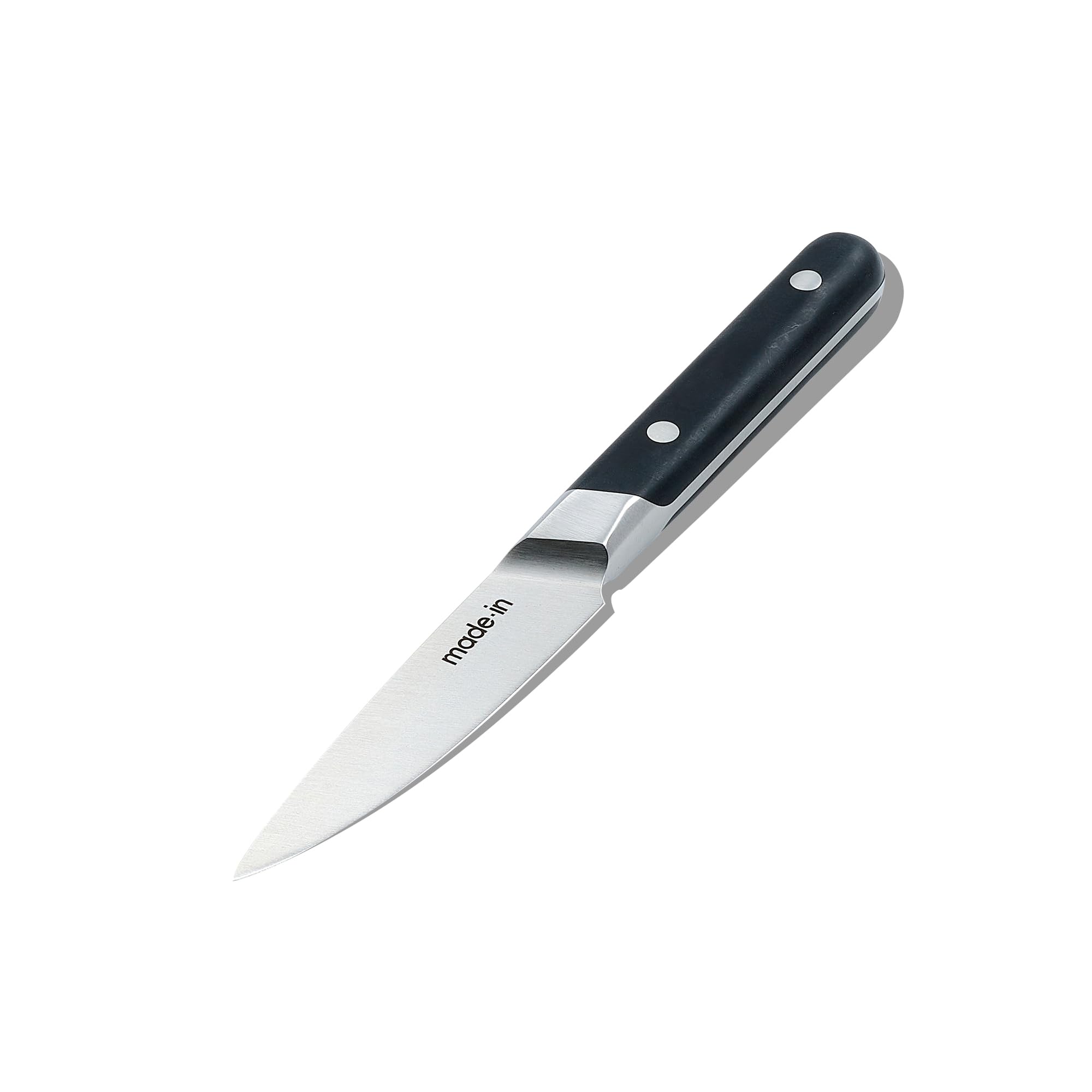 Made In Cookware - 4" Paring Knife - Crafted in France - Full Tang With Truffle Black Handle