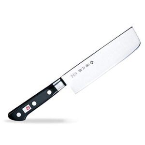 藤寅工業(toyotomi) fujiro dp cobalt alloy steel split with base deba knife, 刃渡り:165mm, black