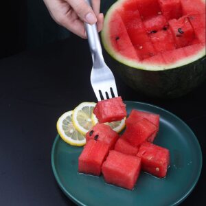 2023 New Watermelon Cutter, 2-in-1 Watermelon Fork Slicer, Stainless Steel Watermelon Slicer Cutter Summer Fruit Cutting Fork, Family Party Camping with Watermelon Cutter Slicer Tool (1PCS)