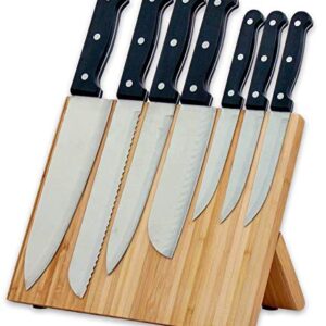 Bamboo Magnetic KNIFEdock - The kitchen Magnetic KNIFEdock has revolutionized storing and displaying your knifes both elegantly, and safely. This KNIFEdock keeps your cutlery close at hand.