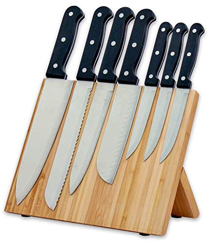 Bamboo Magnetic KNIFEdock - The kitchen Magnetic KNIFEdock has revolutionized storing and displaying your knifes both elegantly, and safely. This KNIFEdock keeps your cutlery close at hand.