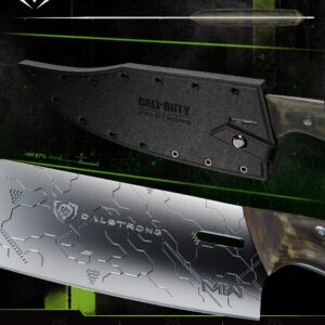 Dalstrong Chef Knife - 8 inch - Call of Duty Edition - Exclusive Collector Set - High-Carbon 9CR18MOV Steel - G10 Digital Camo Handle - Ultra-Thin Zero Friction Blade - Chef's Knife - Leather Sheath