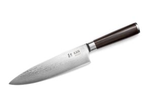 kan core chef knife 8-inch vg-10 67 layers damascus ambidextrous (non-hammered vg-10 blade, ebony handle)