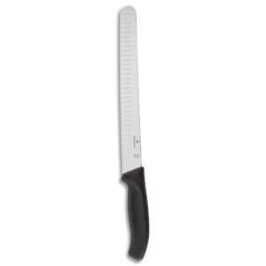 victorinox 10.25 inch swiss classic slicing knife with granton blade, black (6.8223.25us1)