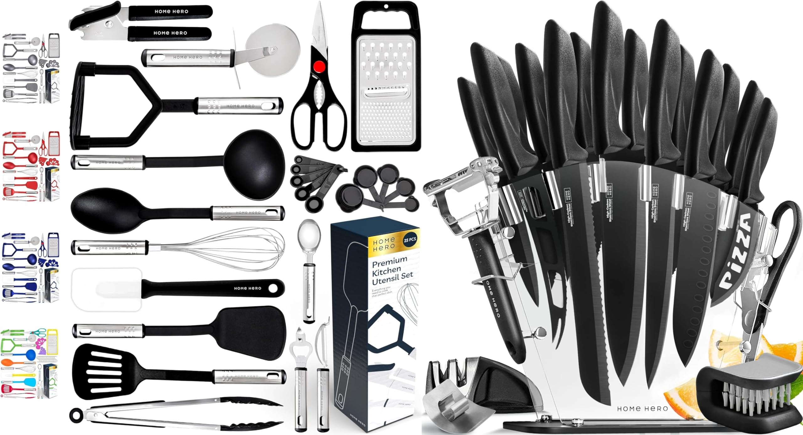 Home Hero 25 Pcs Utensils Set + 20 Pcs Knife Set