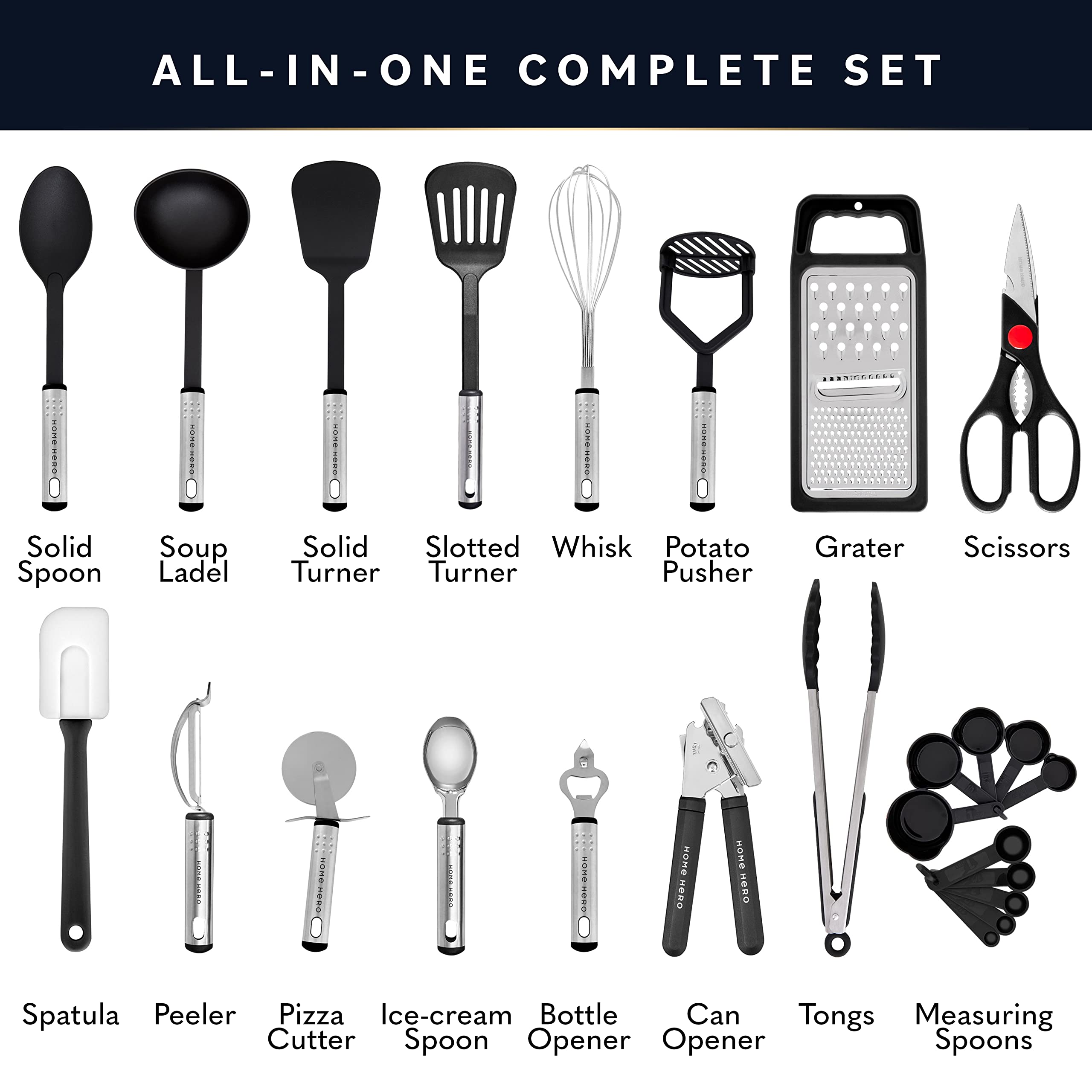 Home Hero 25 Pcs Utensils Set + 20 Pcs Knife Set