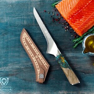 Dalstrong Valhalla Series Slicing & Carving Knife 12" Bundled with Boning Knife 6" - Leather Sheath