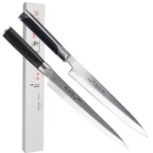 chuyiren sushi knife sashimi knife- 9.5 inch(240mm) 2pk, wooden handle and stainless steel handle