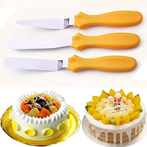 SHOPHOLIC 3-in-1 Multi-Function Stainless Steel Cake Icing Knife Set