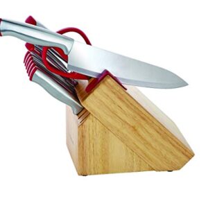 Farberware 5203702 Edgekeeper Knife Set, One Size, Red