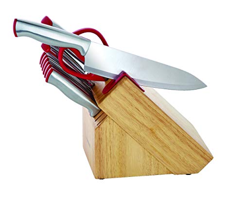 Farberware 5203702 Edgekeeper Knife Set, One Size, Red