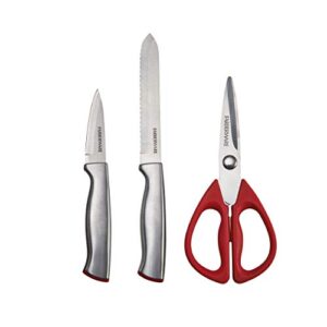 Farberware 5203702 Edgekeeper Knife Set, One Size, Red