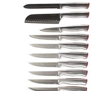 Farberware 5203702 Edgekeeper Knife Set, One Size, Red