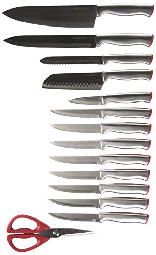 Farberware 5203702 Edgekeeper Knife Set, One Size, Red