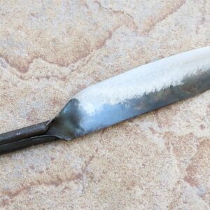 Crude - Asian Paring Chef Knife, One piece, 4 Inch, Carbon Steel, Hand made Blunt Tip