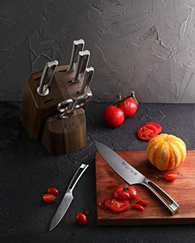 Cangshan TN1 Series 1021950 Swedish 14C28N Steel Forged 8-Piece Knife Block Set, Walnut