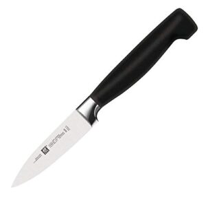 zwilling four stars paring knife, silver/black