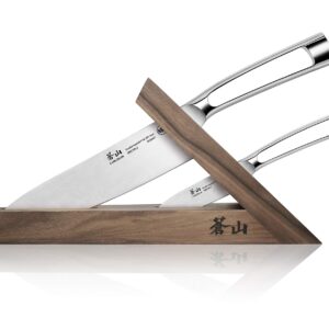 Cangshan TN1 Series 1021264 Swedish 14C28N Steel Forged 3-Piece TAI Knife Block Set, Walnut