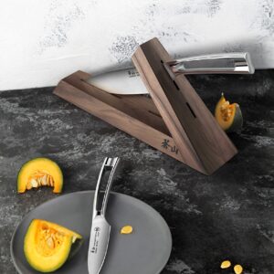 Cangshan TN1 Series 1021264 Swedish 14C28N Steel Forged 3-Piece TAI Knife Block Set, Walnut