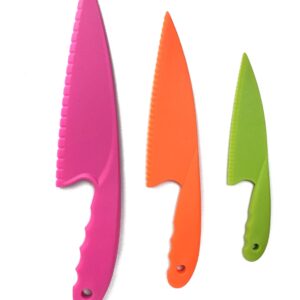 Plastic Kid Knives For Kids Toddler Children Cooking Safe Kitchen Knife Set For Cutting Lettuce Knife Salad Knives