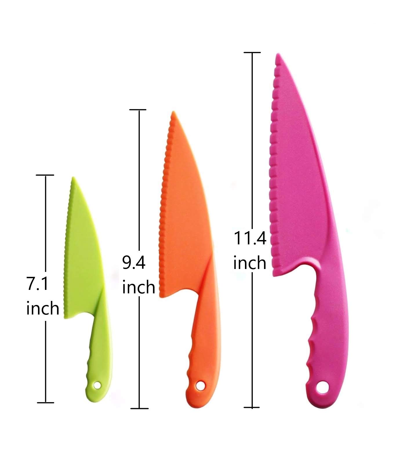 Plastic Kid Knives For Kids Toddler Children Cooking Safe Kitchen Knife Set For Cutting Lettuce Knife Salad Knives