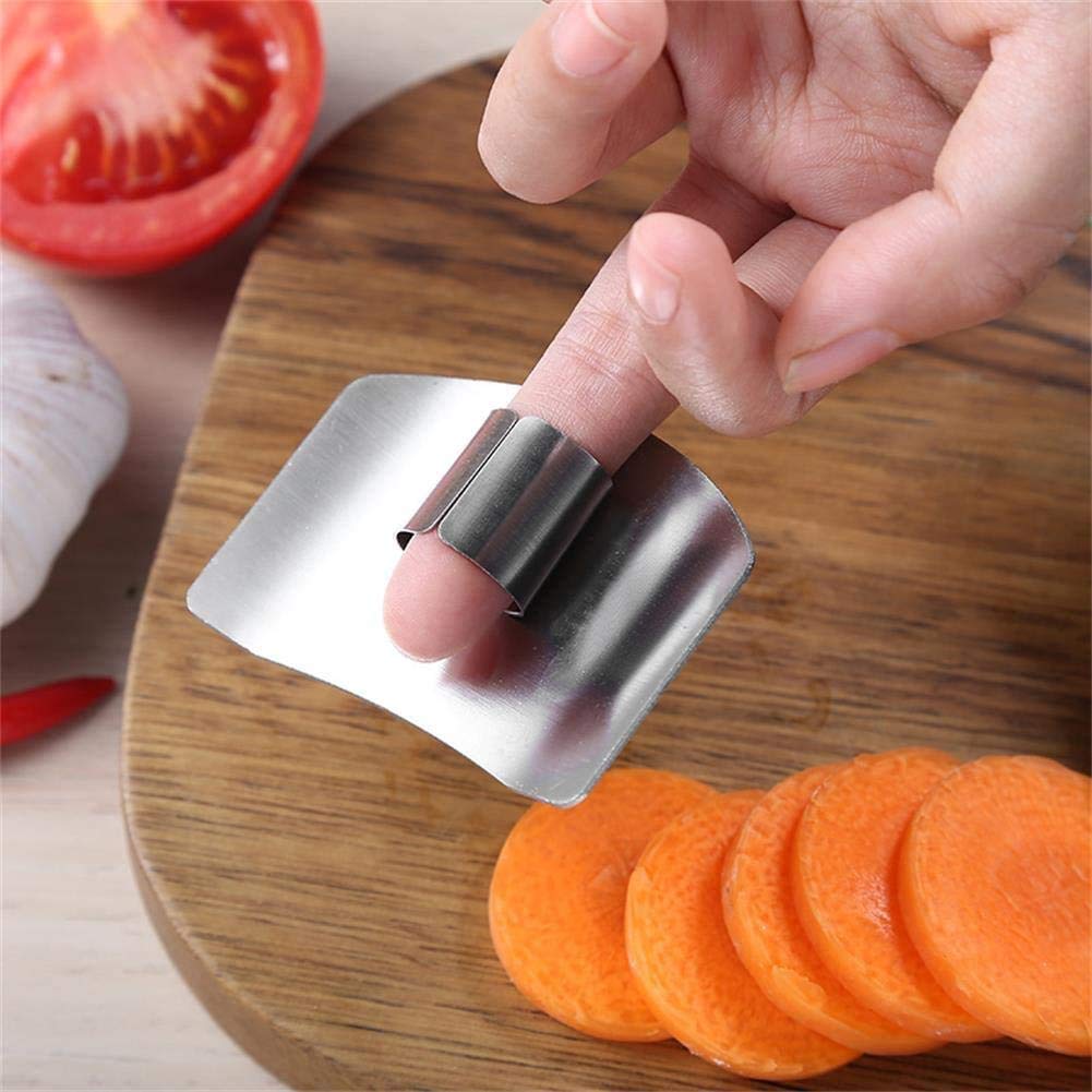 Jupswan Finger Guards for Cutting Stainless Steel Knife Cutting Protector Kitchen Tool Chef Knife Finger Guard for Food Chopping Cutting Avoid Hurting (2-Pack)