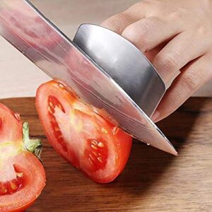 Jupswan Finger Guards for Cutting Stainless Steel Knife Cutting Protector Kitchen Tool Chef Knife Finger Guard for Food Chopping Cutting Avoid Hurting (2-Pack)