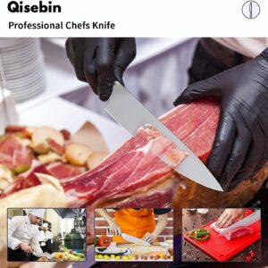 Qisebin Chef Knife - Pro Kitchen Knife 8 Inch Chef's Knives High Carbon German Stainless Steel Sharp Paring Knife with Ergonomic Handle - 2021