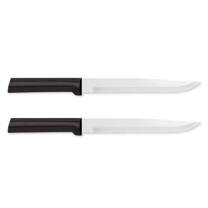 rada slicing knife – stainless steel blade with black steel resin handle, 11-3/8 inches, pack of 2