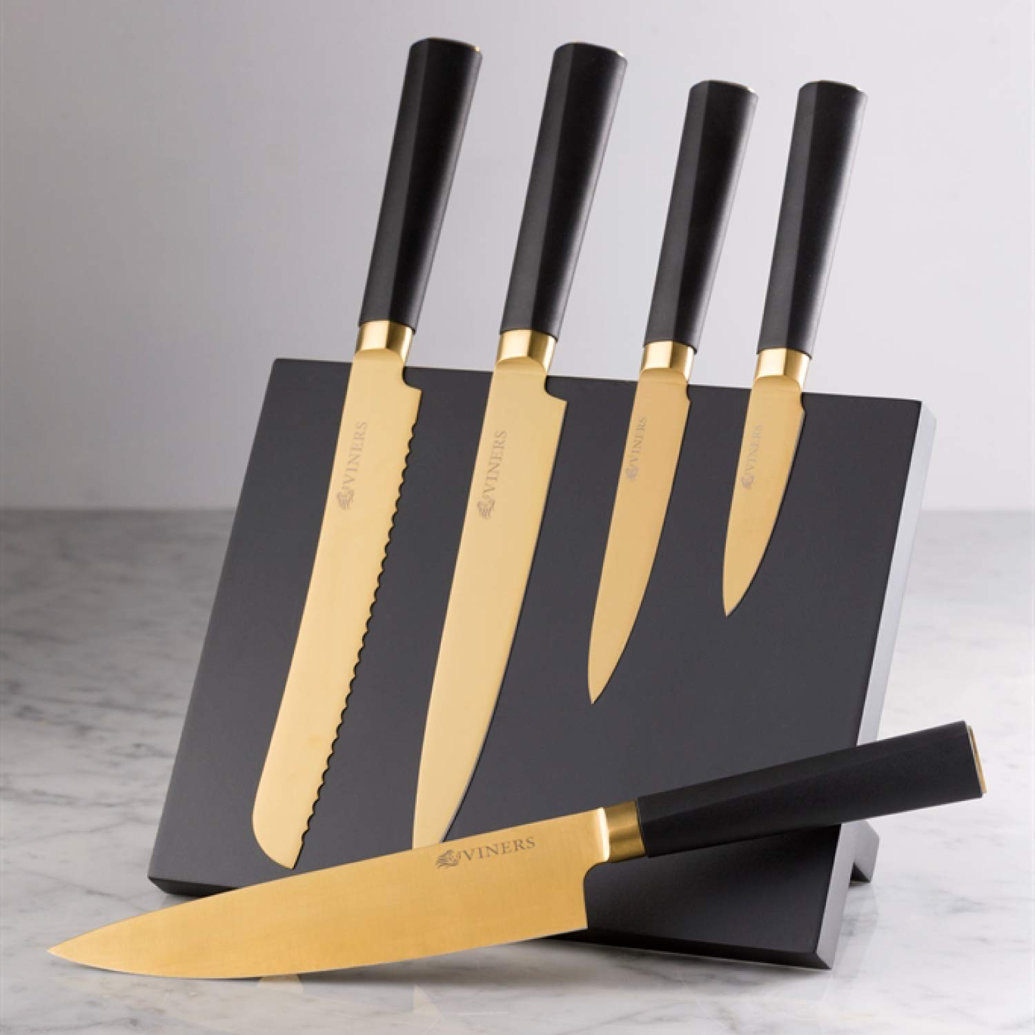 Viners 6-Piece Knife Block Giftbox | Titan Gold