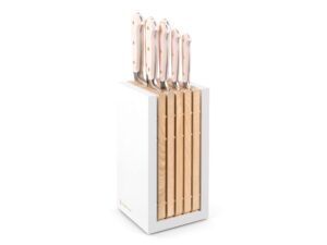 wÜsthof classic pink himalayan salt 8 piece knife block set