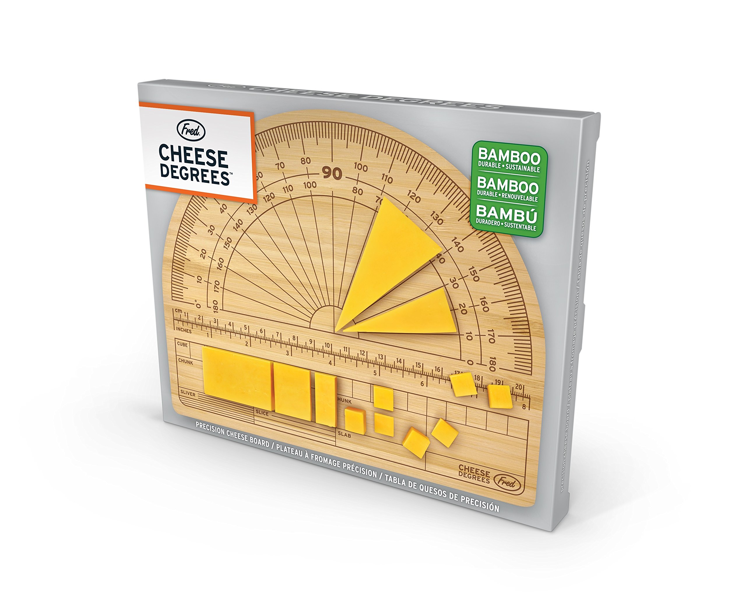 Genuine Fred CHEESE DEGREES Bamboo Cutting Board, medium -,5186692