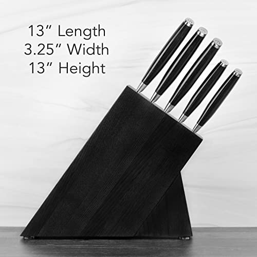 Yaxell Mon 6-piece Knife Set - Made in Japan - VG10 Stainless Steel Knives with Slim Wood Block