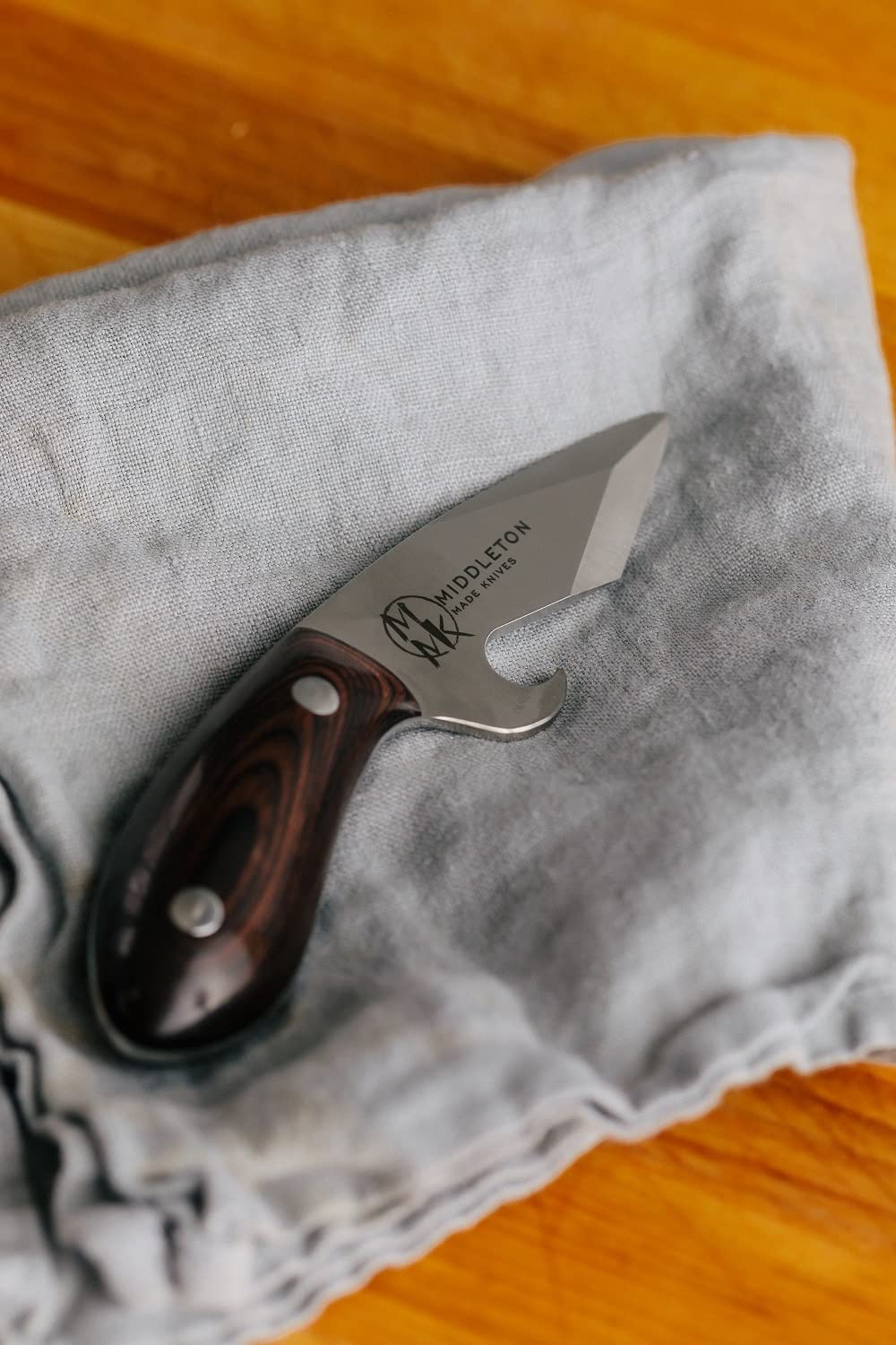 Middleton Made Knives Brew Shucker - Oyster Knife with Bottle Opener - Handmade Oyster Shucker - Oyster Shucking Knife - Made in the USA