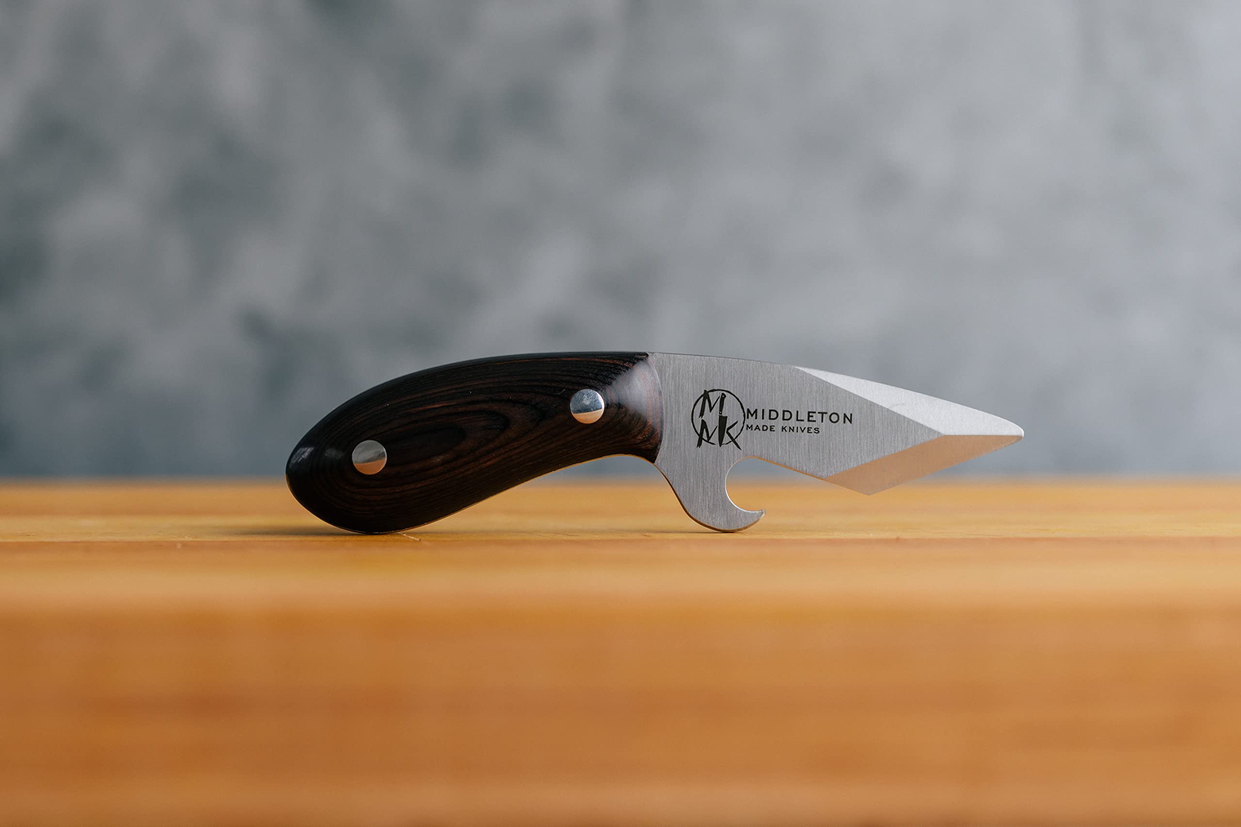 Middleton Made Knives Brew Shucker - Oyster Knife with Bottle Opener - Handmade Oyster Shucker - Oyster Shucking Knife - Made in the USA