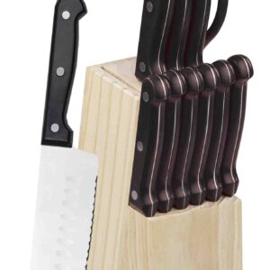 Home Basics 13 Piece Block in Black Knife Set, One Size