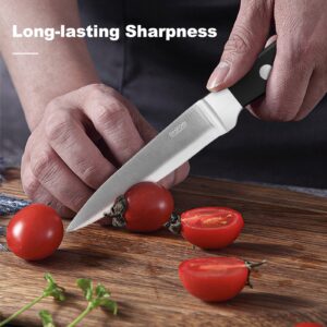 dasfork Paring Knife 3.5 inch German High Carbon Stainless Steel Vegetable Fruit Knife - Full Tang Small Kitchen Knife