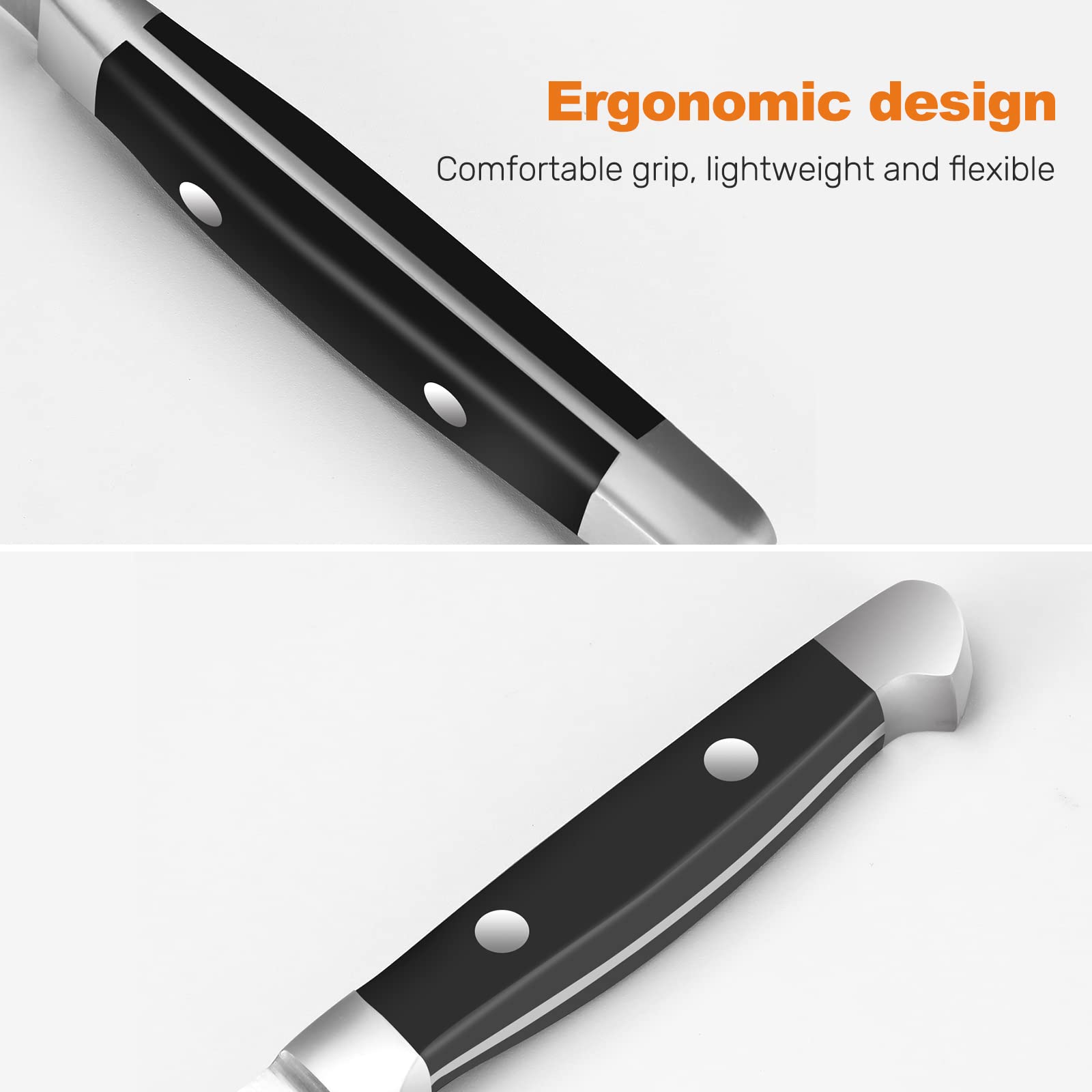 dasfork Paring Knife 3.5 inch German High Carbon Stainless Steel Vegetable Fruit Knife - Full Tang Small Kitchen Knife