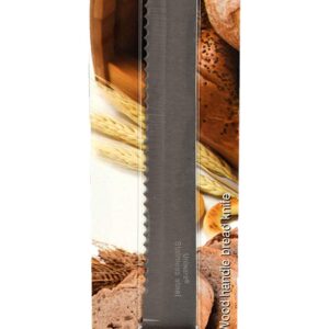 Uniware Stainless Steel Bread Knife with Wood Handle, 8 Inch Sharp Blade