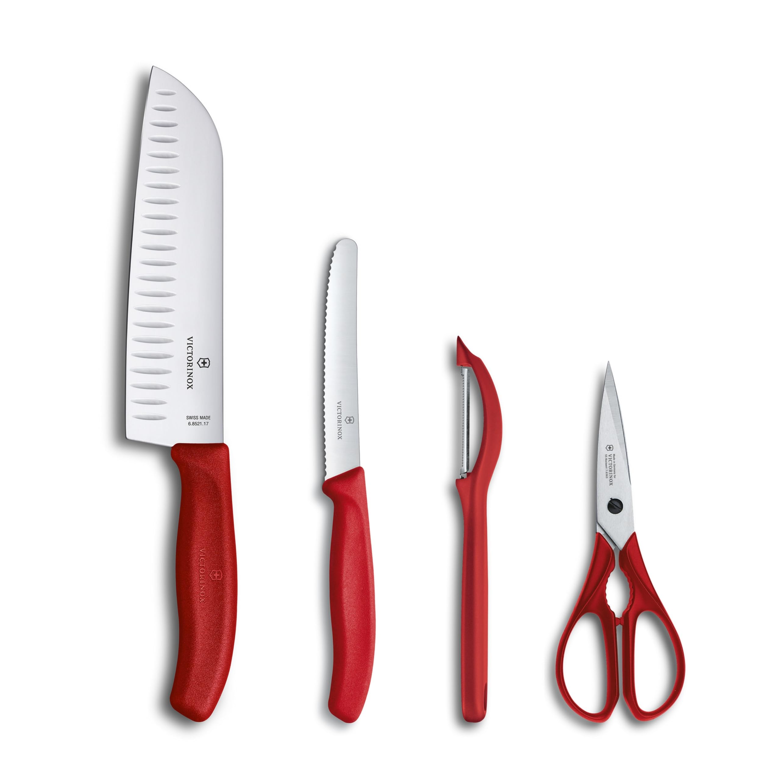 Victorinox Swiss Army 6.7131.4G Swiss Classic Knife Set Red Set of 4