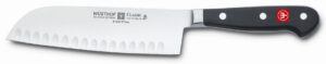 wusthof trident 4183 forged santoku with granton edge knife - classic 7" blade