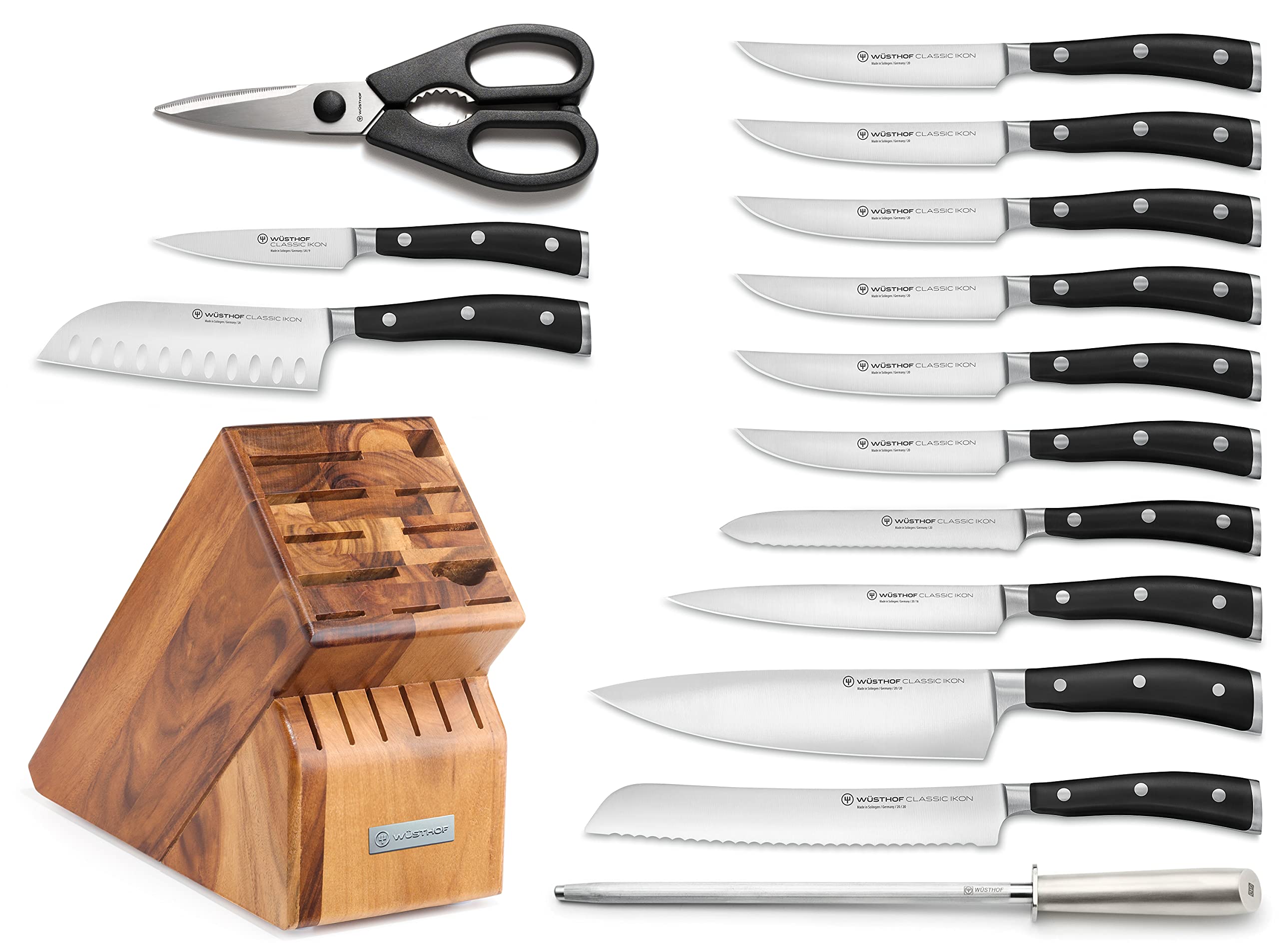 WÜSTHOF Classic IKON 15-Piece Knife Block Set