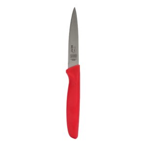 The Kosher Cook Meat Red Kitchen Knife - 4” Steak and Vegetable Knife - Razor Sharp Pointed Tip, Straight Edge - Color Coded Kitchen Tools