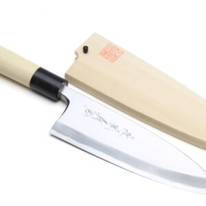 Yoshihiro Shiroko High Carbon Steel Kasumi Deba Japanese Fillet Chef's Knife 7inch(180mm)