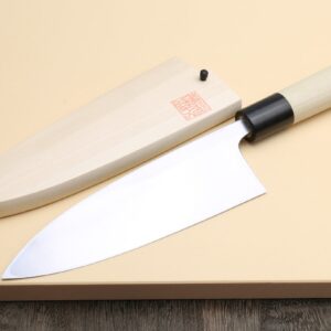 Yoshihiro Shiroko High Carbon Steel Kasumi Deba Japanese Fillet Chef's Knife 7inch(180mm)