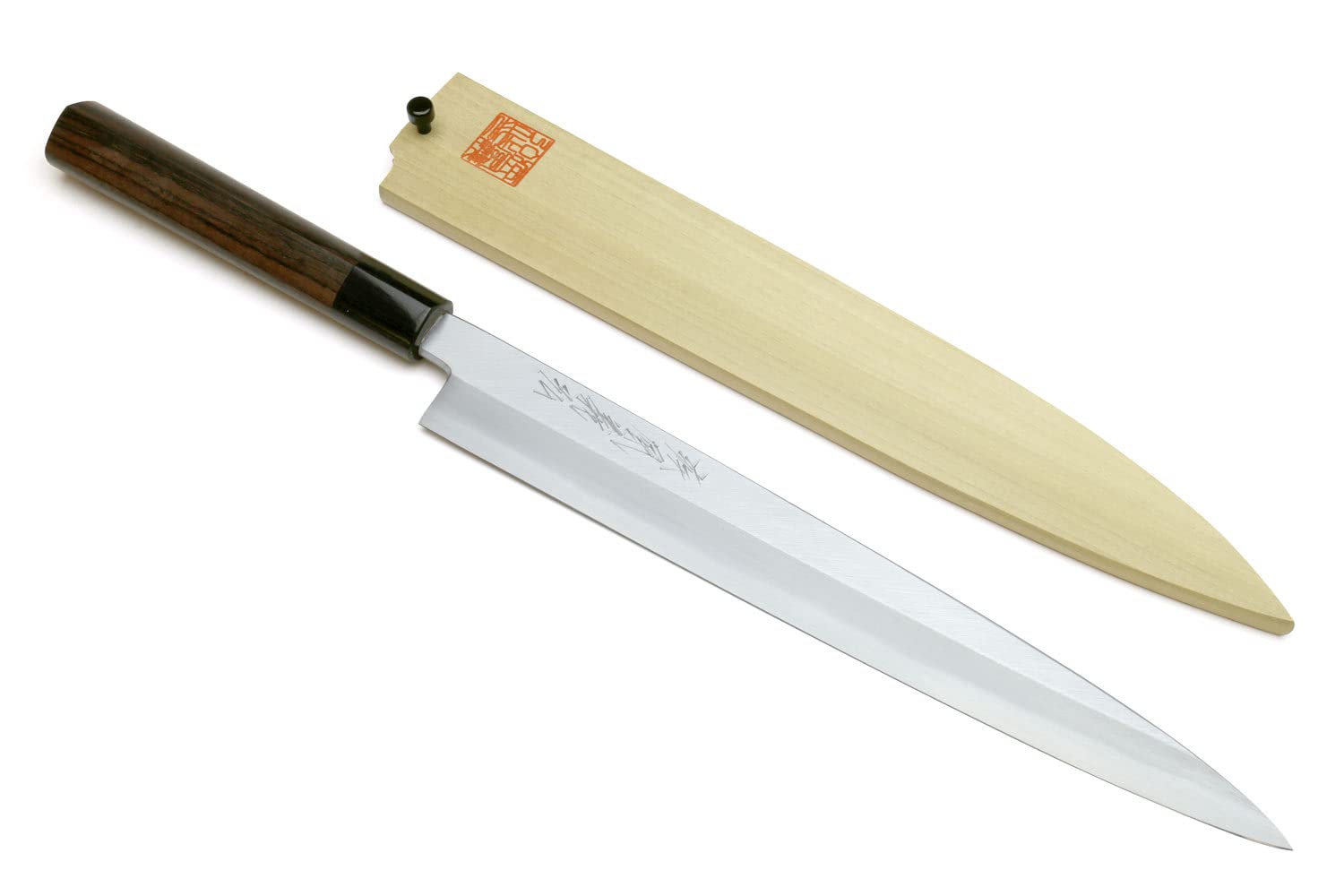 Yoshihiro Shiroko High Carbon Steel Kasumi Yanagi Rosewood Handle Sushi Sashimi Chef Knife (11.8'' (300mm))