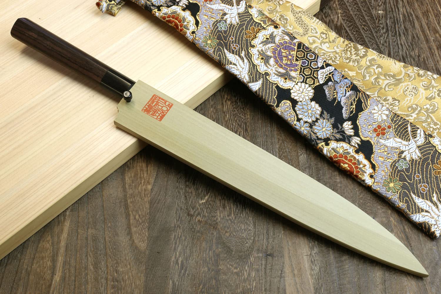 Yoshihiro Shiroko High Carbon Steel Kasumi Yanagi Rosewood Handle Sushi Sashimi Chef Knife (11.8'' (300mm))