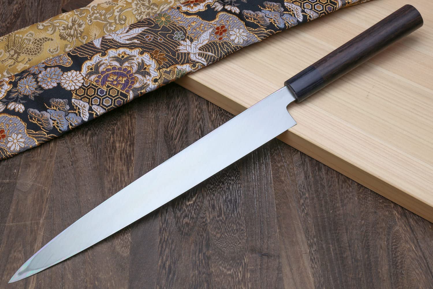 Yoshihiro Shiroko High Carbon Steel Kasumi Yanagi Rosewood Handle Sushi Sashimi Chef Knife (11.8'' (300mm))