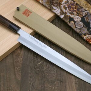 Yoshihiro Shiroko High Carbon Steel Kasumi Yanagi Rosewood Handle Sushi Sashimi Chef Knife (11.8'' (300mm))