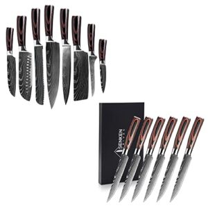 senken 14-piece japanese kitchen knife set - imperial collection